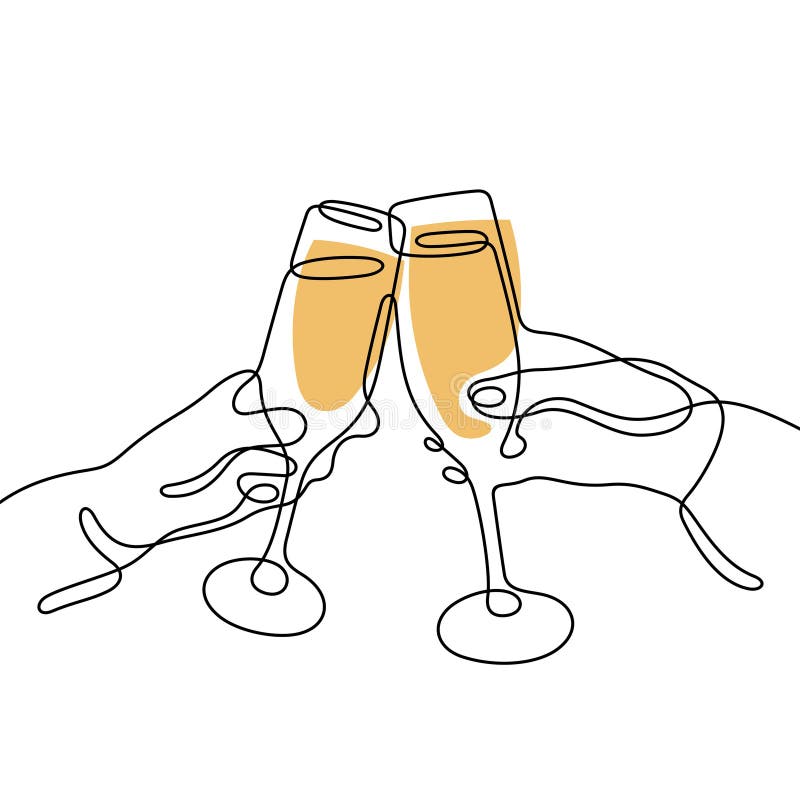 Hands Cheering Glasses Champagne Stock Illustrations – 87 Hands ...