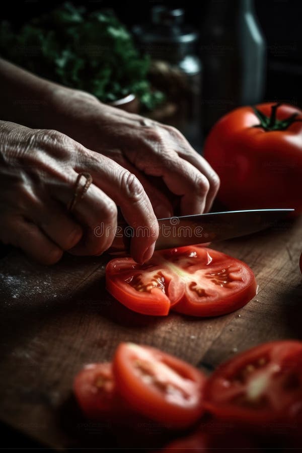 The Hands of a Chef Preparing Food Stock Illustration - Illustration of ...
