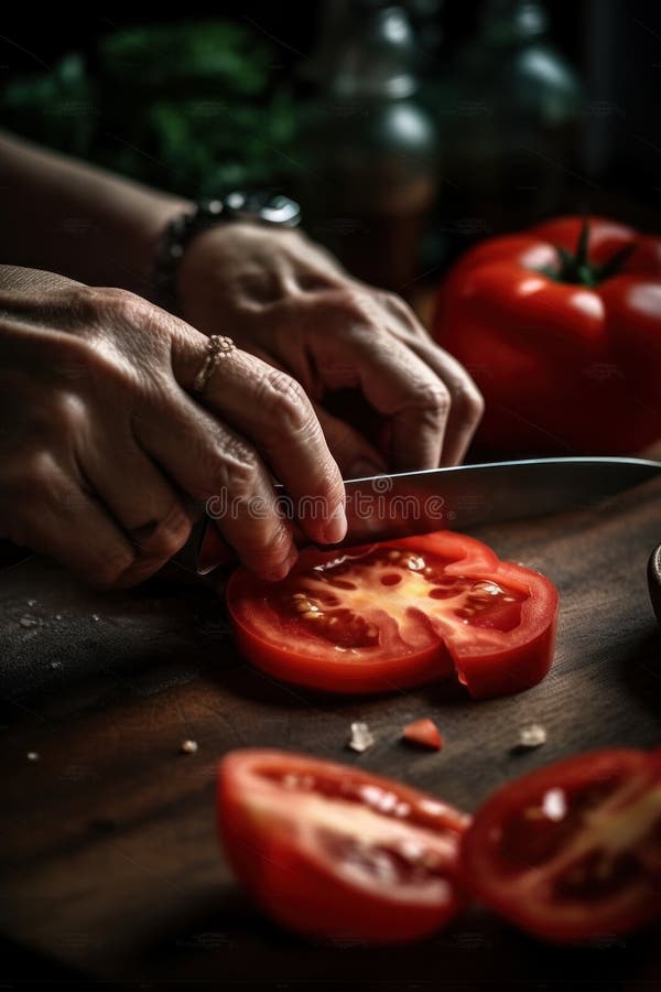 The Hands of a Chef Preparing Food Stock Illustration - Illustration of ...