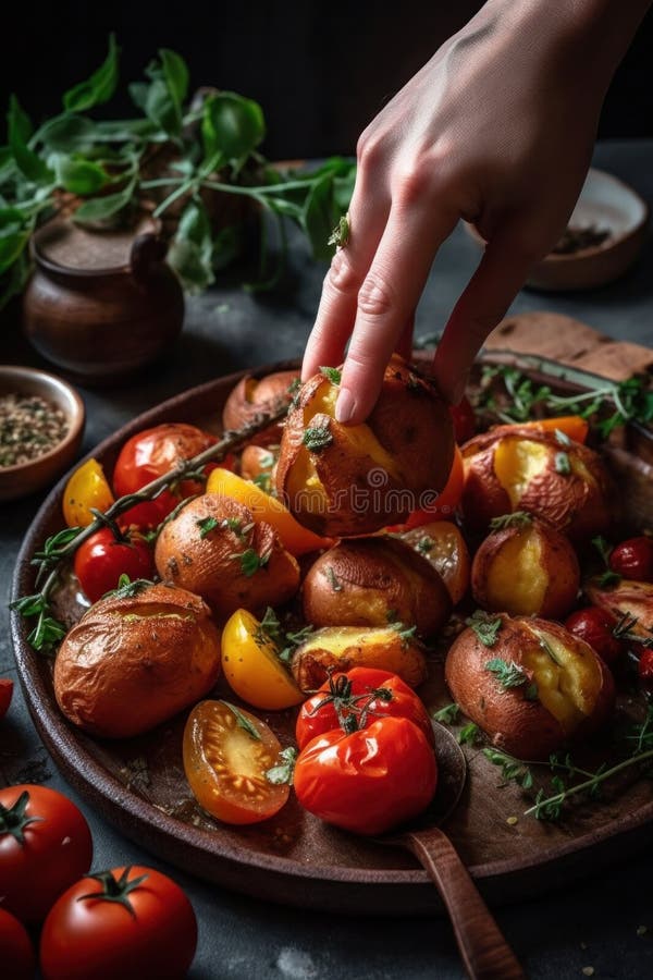 The Hands of a Chef Preparing Food Stock Illustration - Illustration of ...