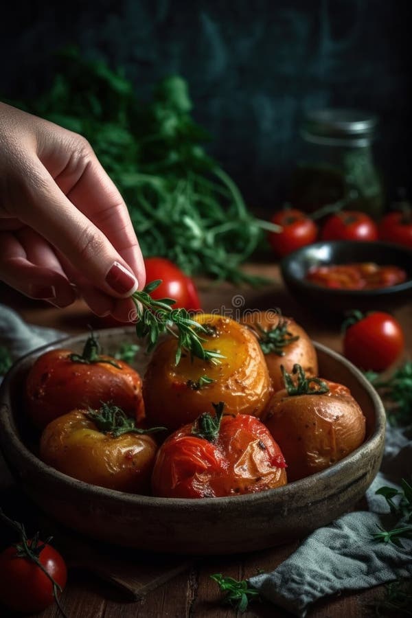 The Hands of a Chef Preparing Food Stock Illustration - Illustration of ...