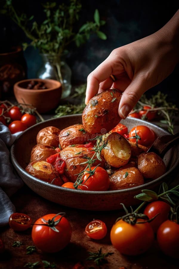 The Hands of a Chef Preparing Food Stock Illustration - Illustration of ...