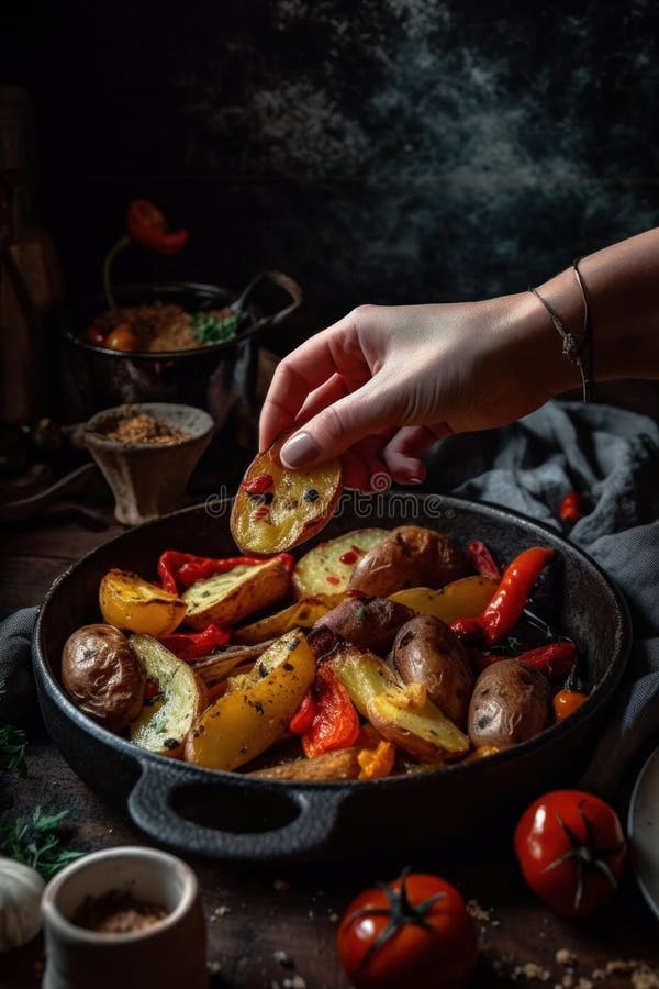 The Hands of a Chef Preparing Food Stock Image - Image of white, food ...