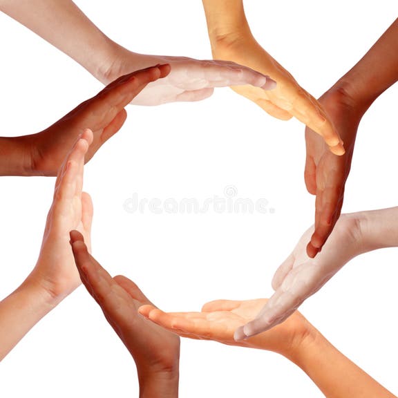 Hands circle stock image. Image of interracial, arms - 27444271