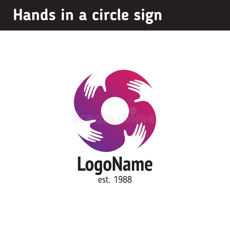Hands in a Circle, a Symbol of Teamwork Stock Vector - Illustration of ...