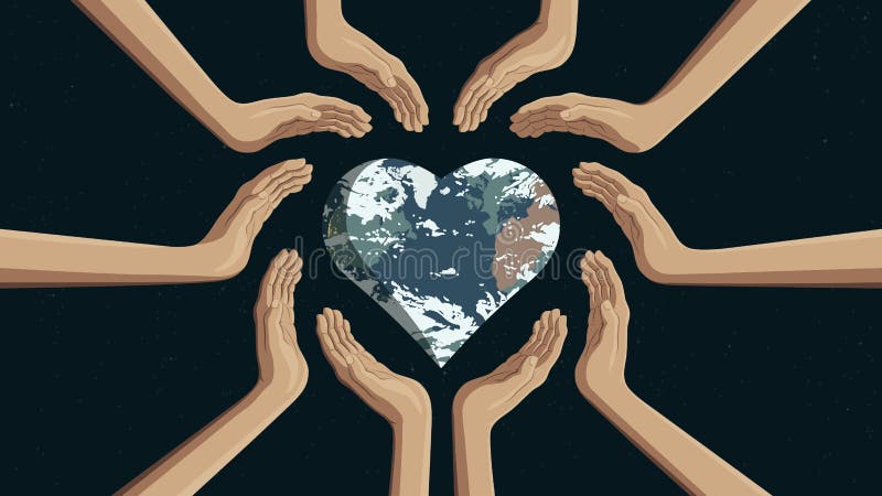 Hands Surrounding Earth Vector Stock Illustrations – 42 Hands ...
