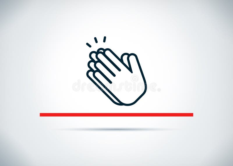 Hands Clap Icon Abstract Flat Background Design Illustration Stock ...