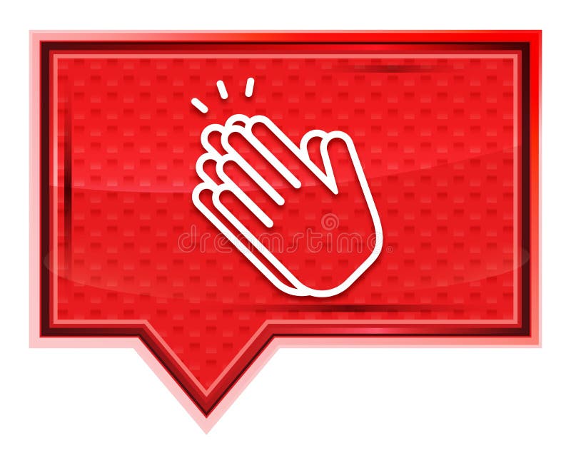 Hands Clap Icon Misty Rose Pink Banner Button Stock Illustration ...