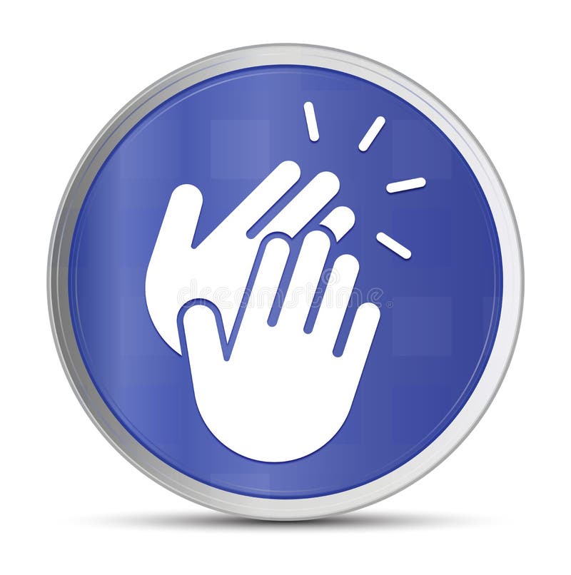 Hands Clap Icon Abstract Blue Background Illustration Digital Texture ...