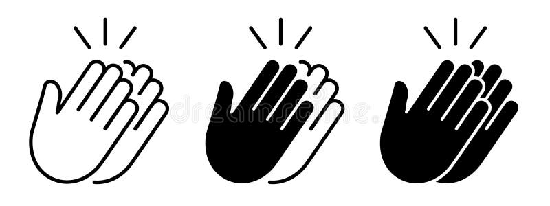 Hands Clap Icons Set, Ovation, Clapping Hands, Applause, Delight Stock ...