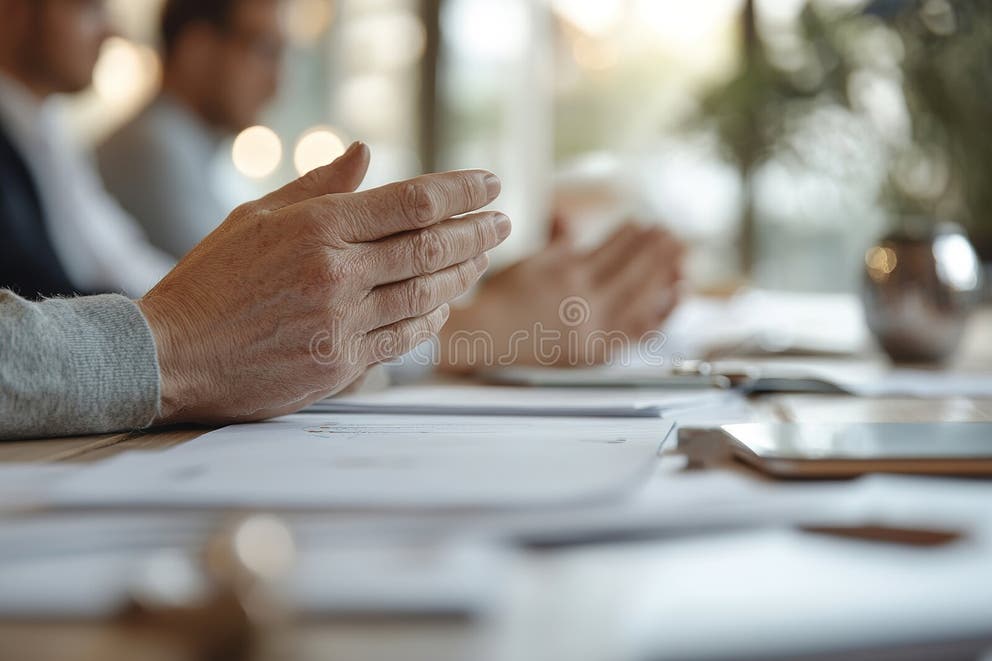 Hands are Clapping Around a Table in a Professional Setting, Signaling ...