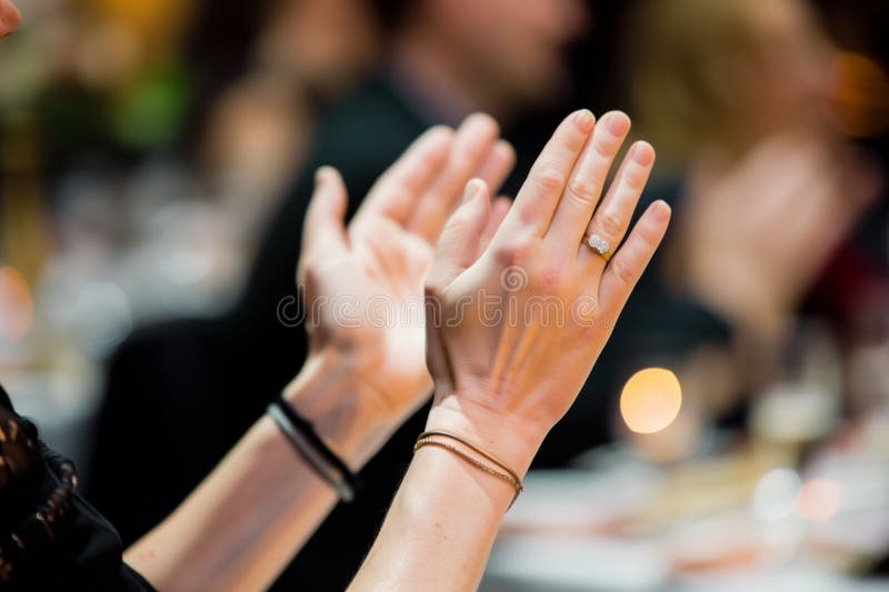 Hands Clapping at a Charity Auction Event Stock Illustration ...