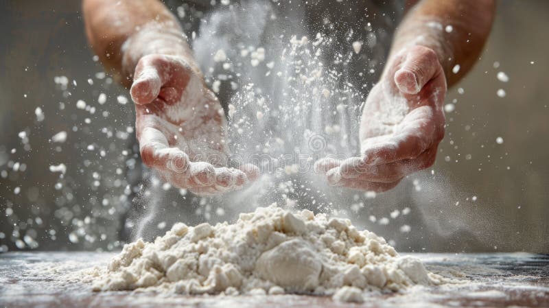 Hands Clapping Flour Table Ai Generated Stock Photos - Free & Royalty ...