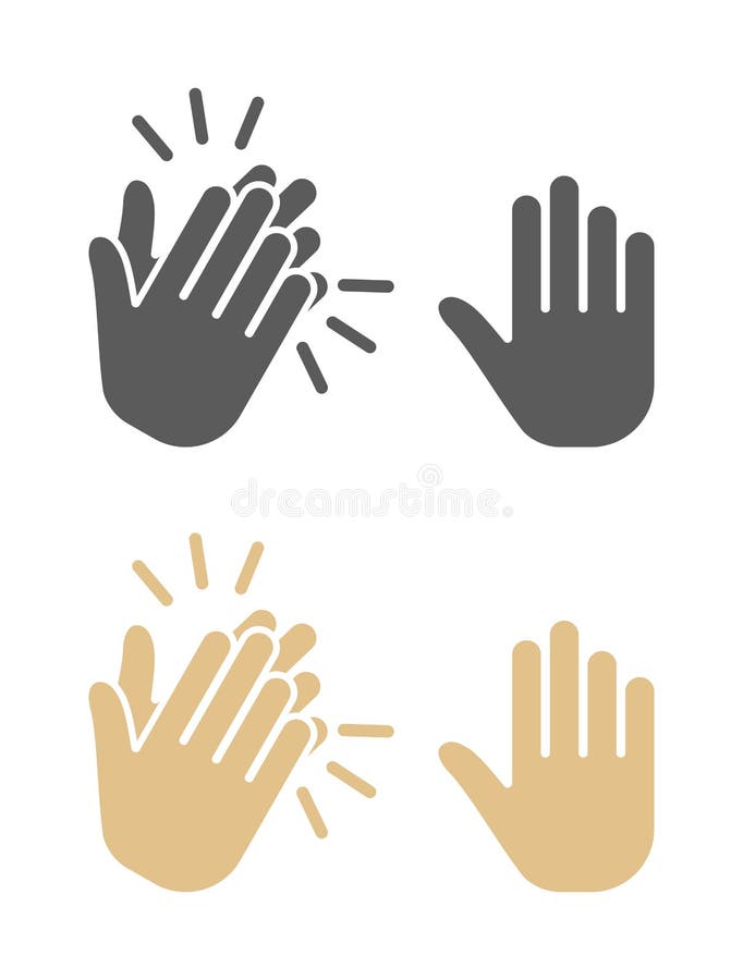 Icon Clapping Hands Black White Stock Illustrations – 174 Icon Clapping ...