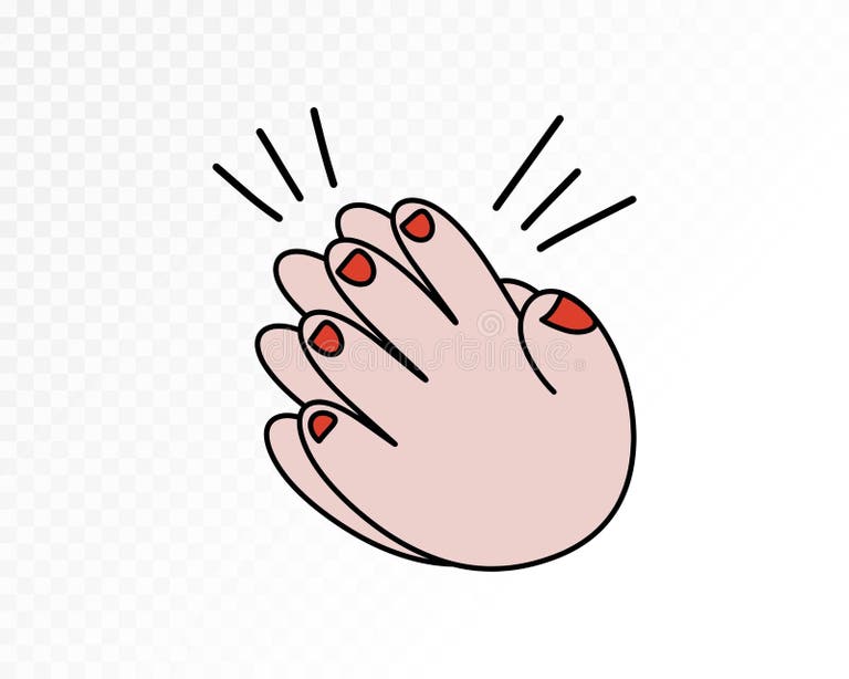Hands Clapping Icon. Vector Illustration Stock Vector - Illustration of ...