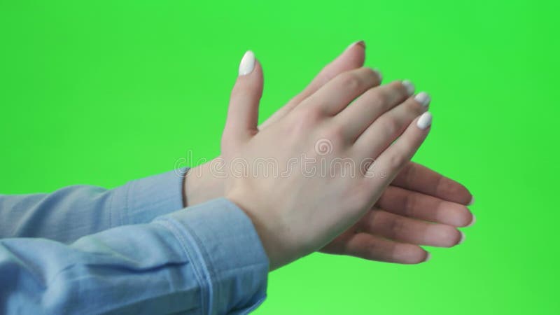 Hands Clapping Isolated Green Screen Stock Footage - Video of ...