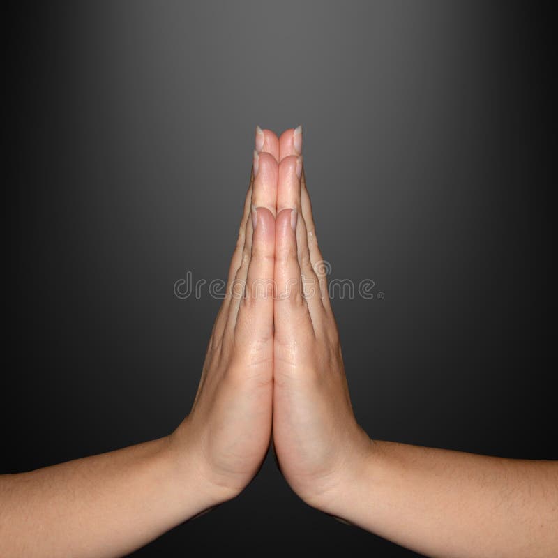Hands clasped in prayer stock photo. Image of protection - 73418332