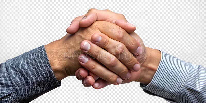 Hands Clasped Together Against Isolated on Transparent Background Stock ...