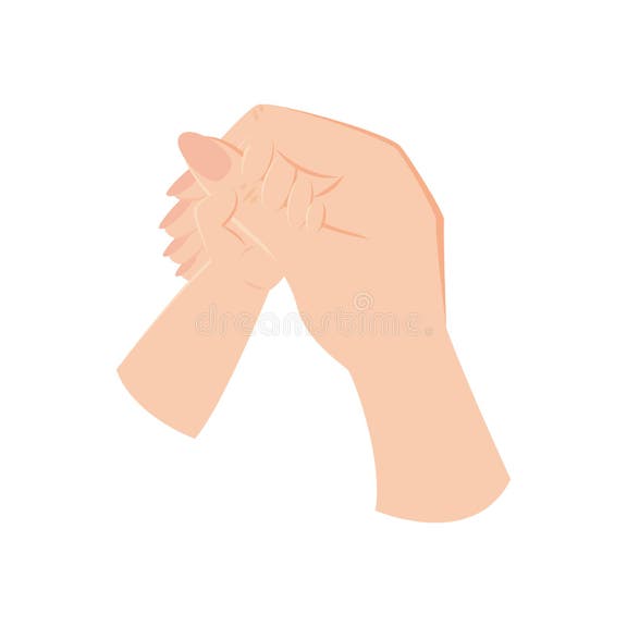 Hands Clasped Together. Vector Stock Vector - Illustration of agreement ...