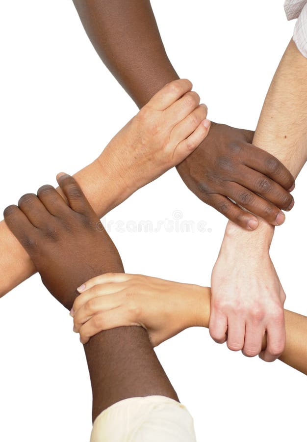 Multiracial Hands Making a Circle Stock Image - Image of community ...