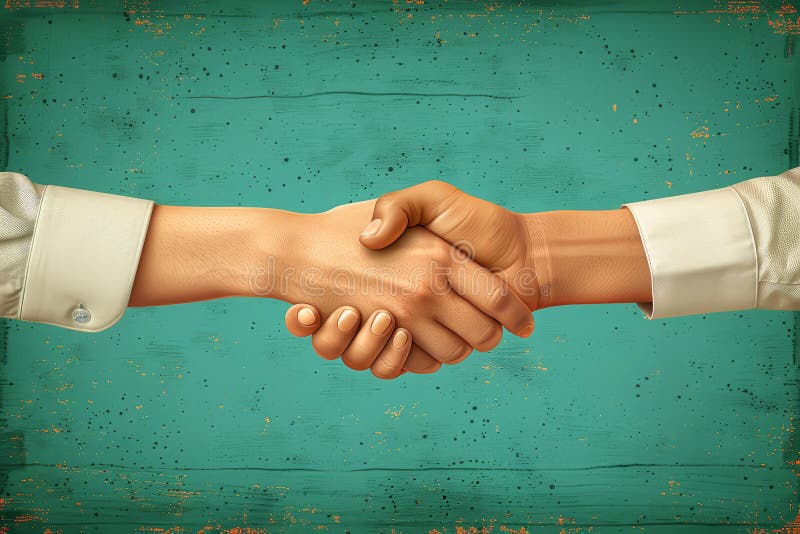 Hands Clasping in a Handshake Symbolizing Agreement and Partnership ...