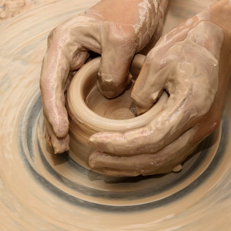 Hands and clay stock photo. Image of form, dirty, healthy - 8318696
