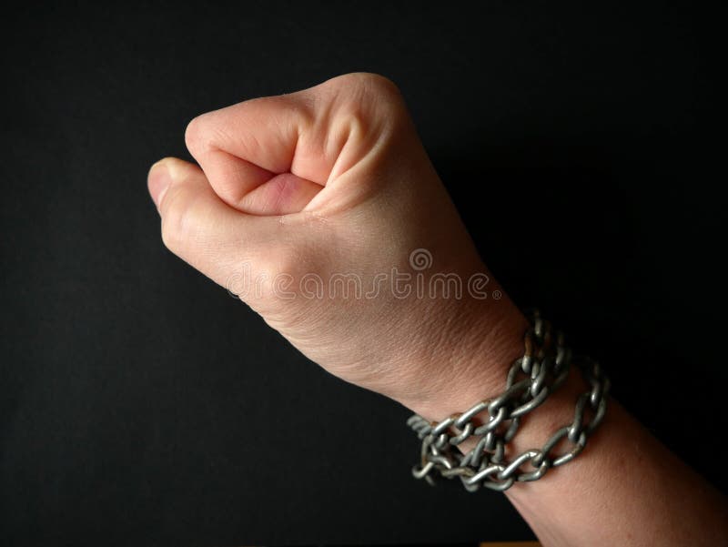 Black Hands Breaking Out Of Chains