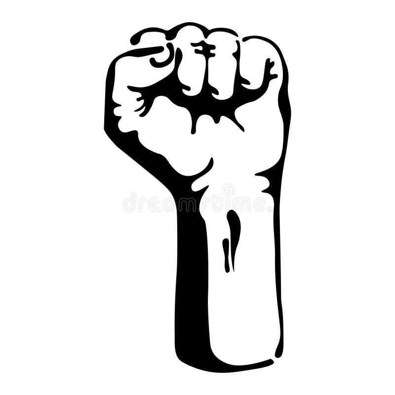 Hands Clenched Power Strength Icon Logo Vector Stock Vector ...