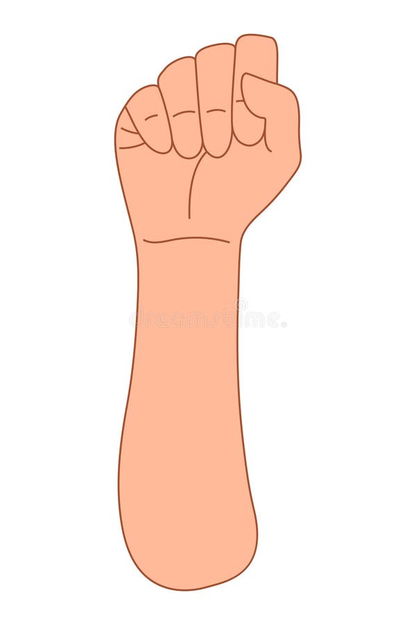 Hands Clenched Power Strength Icon Logo Vector Stock Vector ...