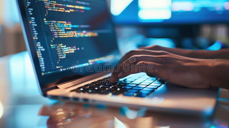 2,454 Hands Laptop Coding Ai Generated Image Stock Photos - Free ...