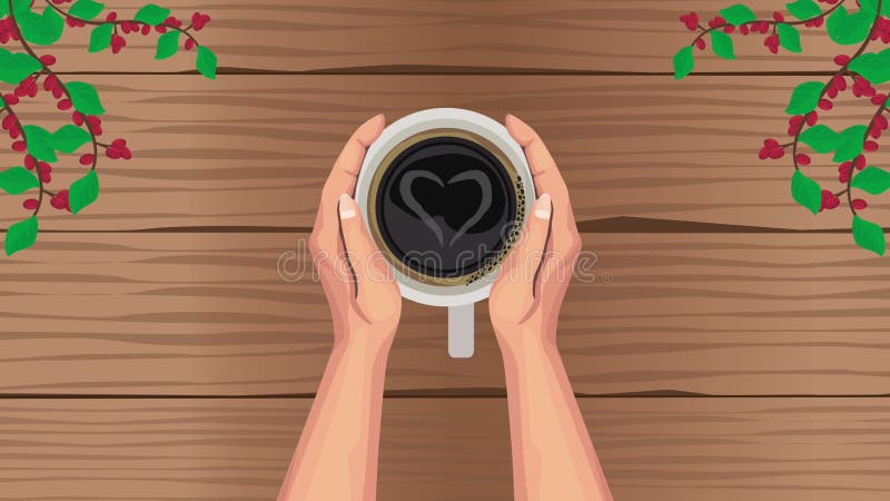 Hands with Coffee Cup Animation Stock Video - Video of sweet, footage ...