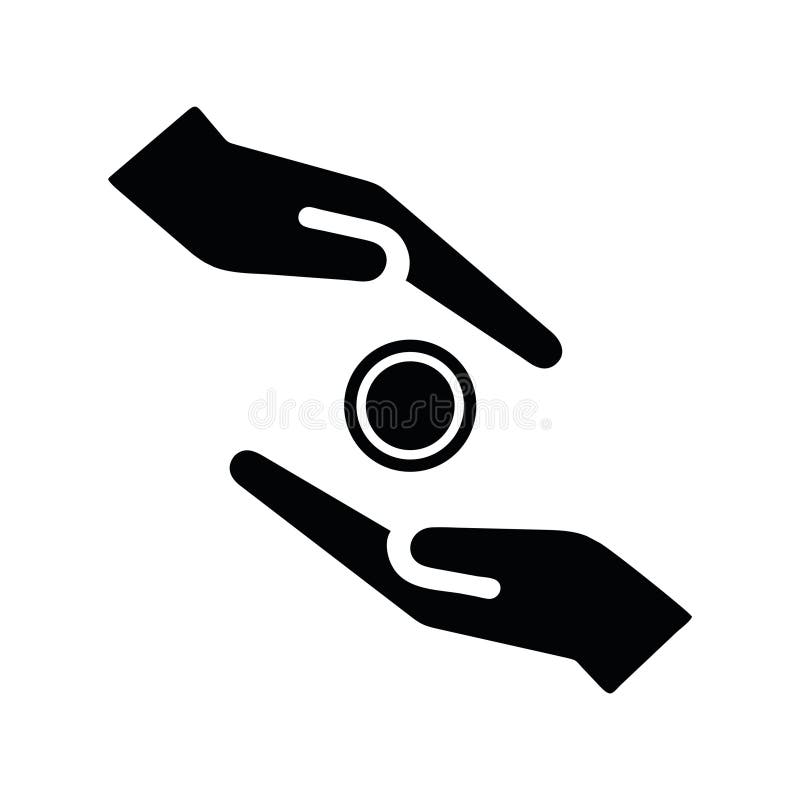 Hands and coin icon stock vector. Illustration of service - 295535018
