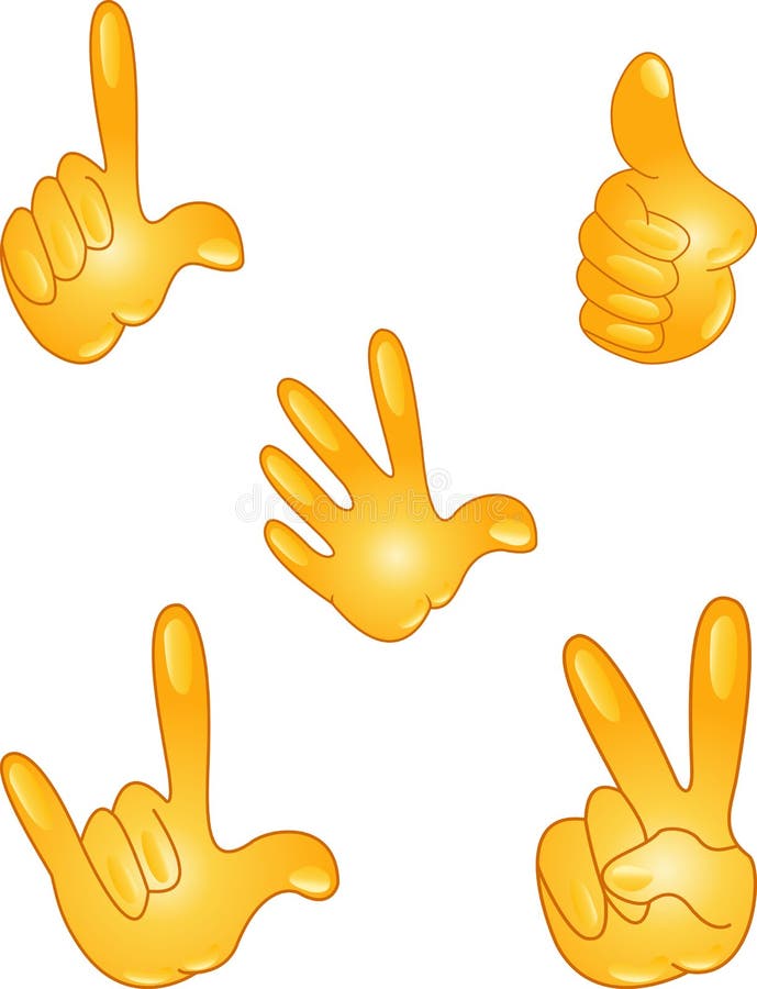 Hands collection cartoon stock vector. Illustration of palm - 22824777