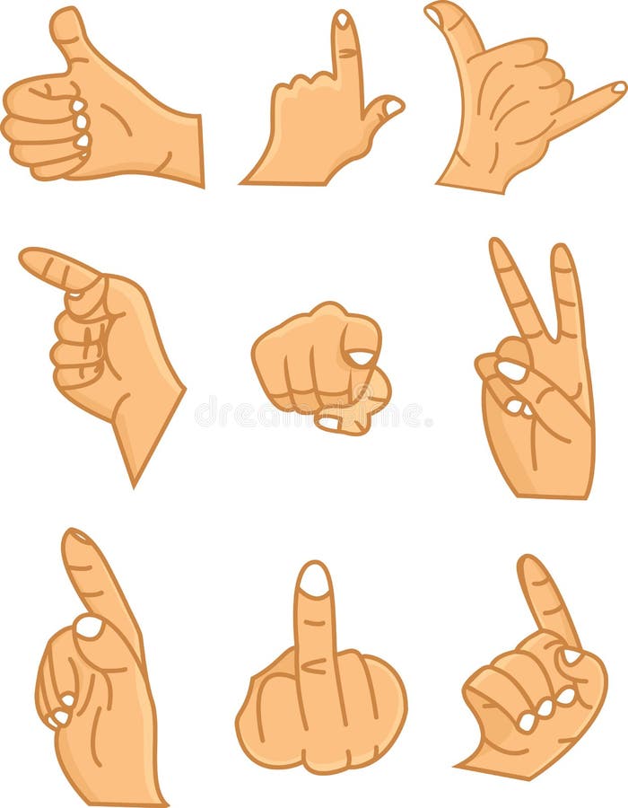 Hands collection cartoon stock vector. Illustration of collection ...