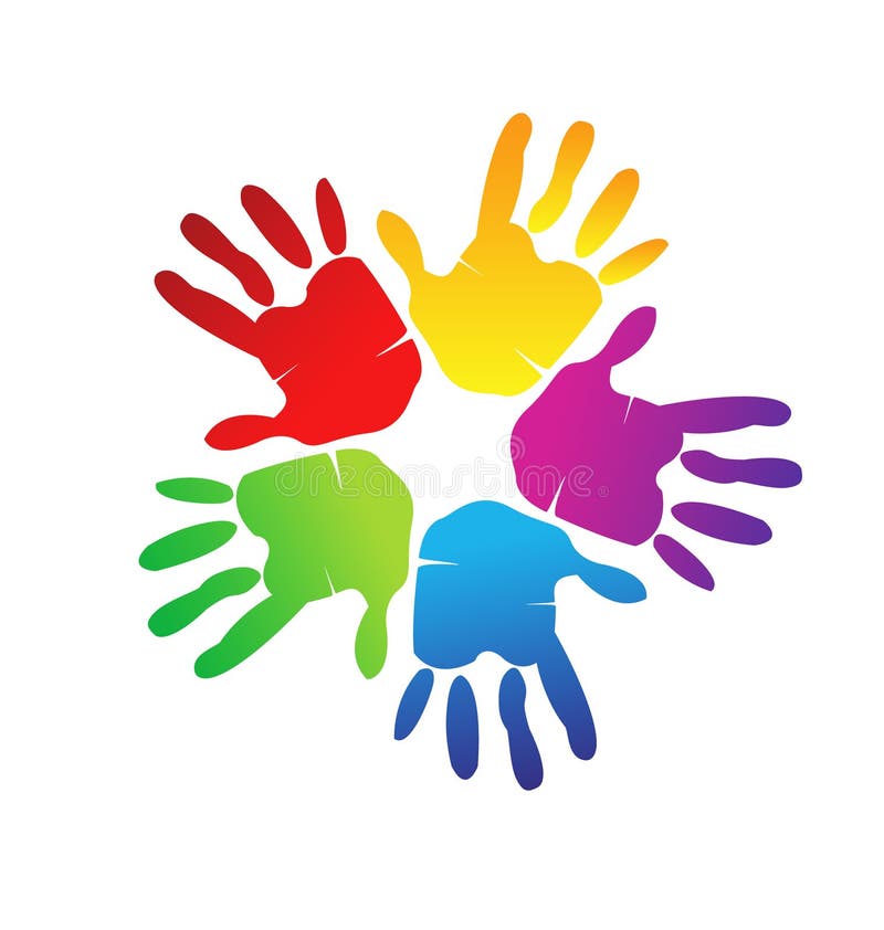 Hands colorful logo stock vector. Illustration of charity - 40065408