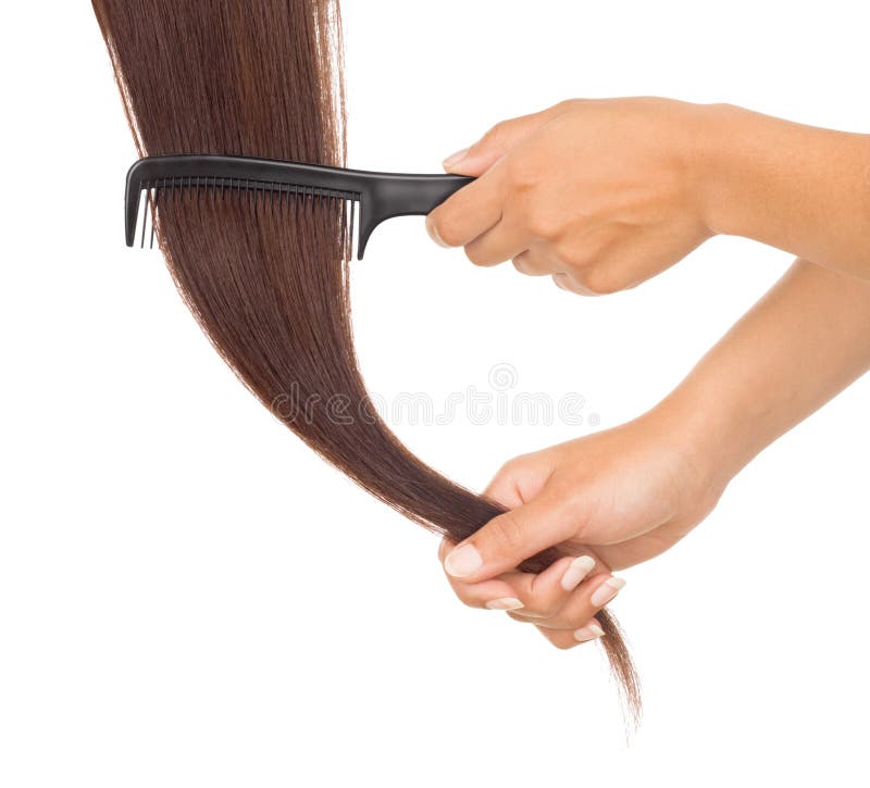 Combing hair stock photo. Image of beauty, studio, comb - 4132460