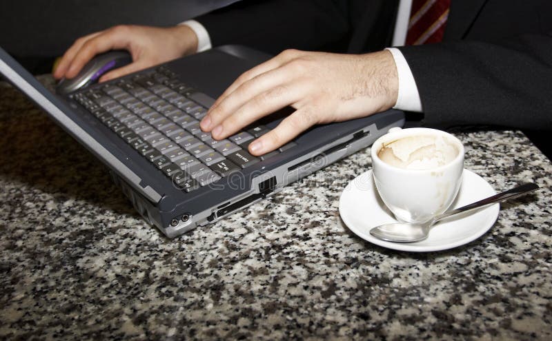 Hands and Computer stock image. Image of spoon, female - 431037