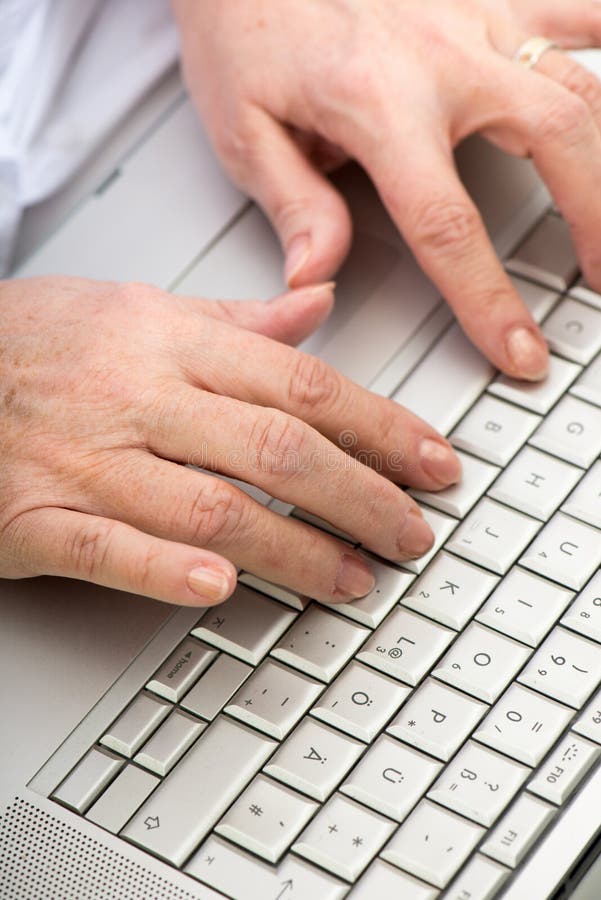 Hands on computer stock photo. Image of keyboard, close - 39133908