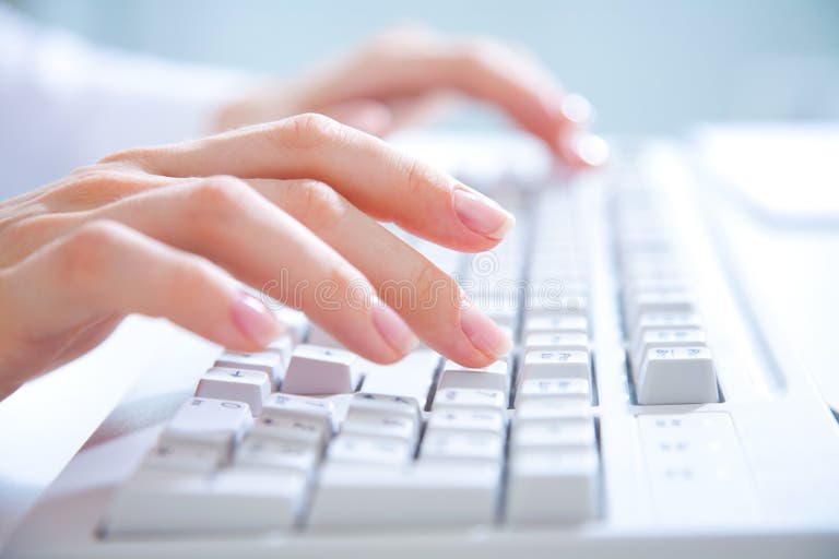 Hands on computer keyboard stock image. Image of keypad - 25446033