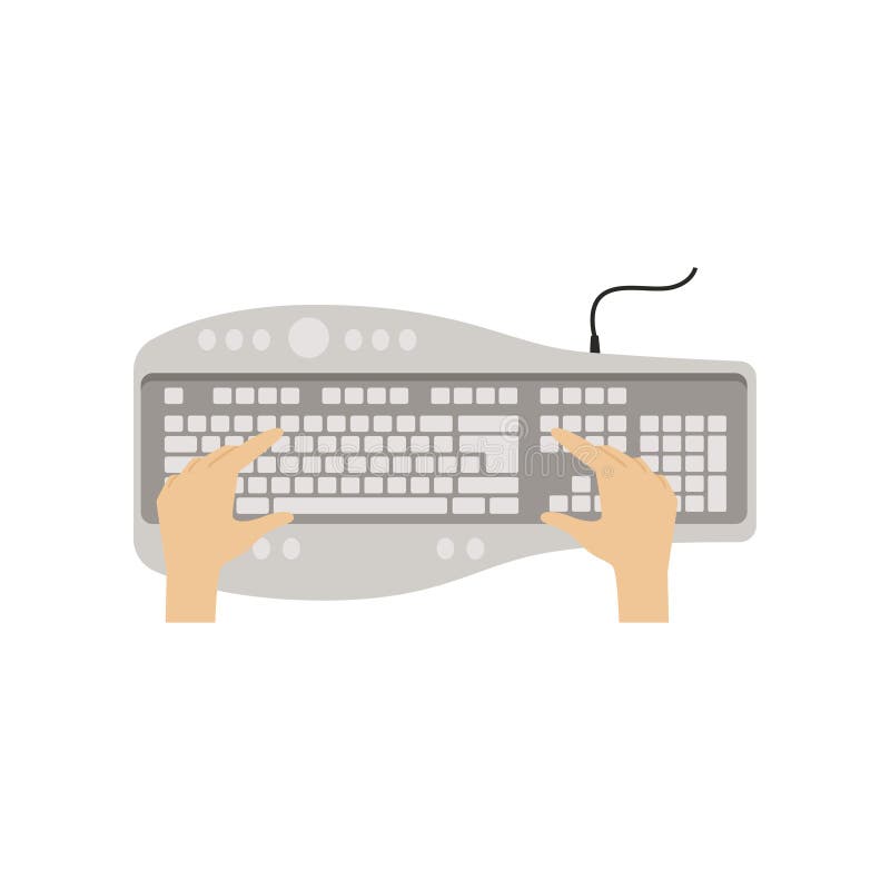 Hands Above Keyboard Stock Illustrations – 315 Hands Above Keyboard ...