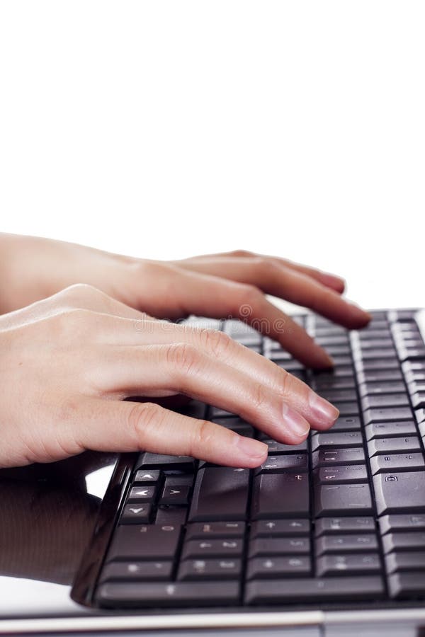 Hands on computer keyboard stock image. Image of communication - 30943061