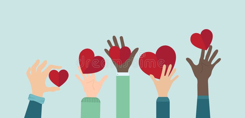 Hands Concept of Charity and Donation Stock Vector - Illustration of ...