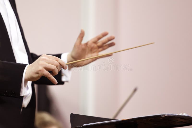 Hands of conductor stock image. Image of arts, concert - 99297079