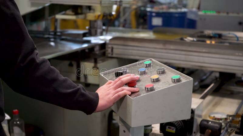 Hands on the Control Panel of a Hydraulic Press. Stock Footage - Video ...