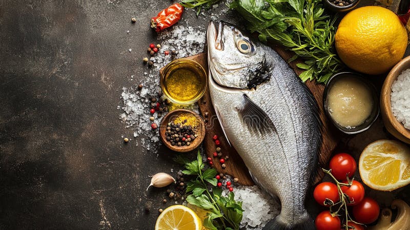 A Hands-on Cooking Class with Fresh Fish.. Stock Photo - Image of ...
