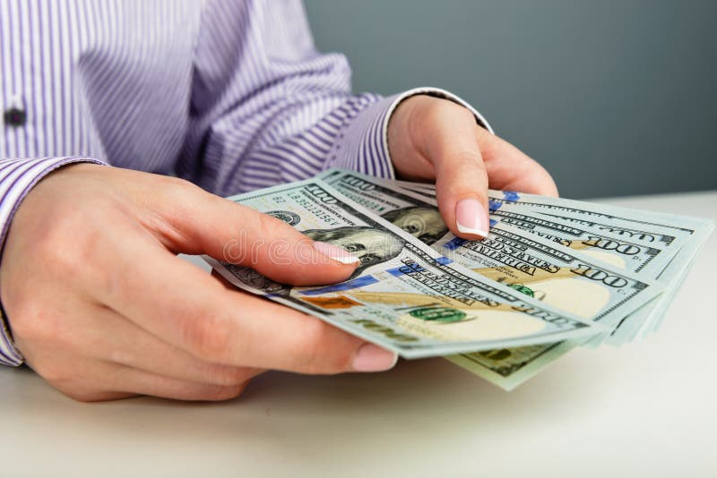 Hands counting money stock photo. Image of bookkeeping - 92877670