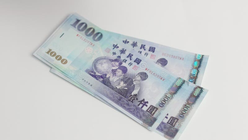 Hands Counting a Stack of Thousand Dollar Taiwan Banknotes.New Taiwan ...