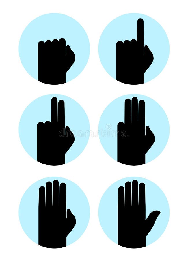 Hands counting symbol stock vector. Illustration of icon - 74736577