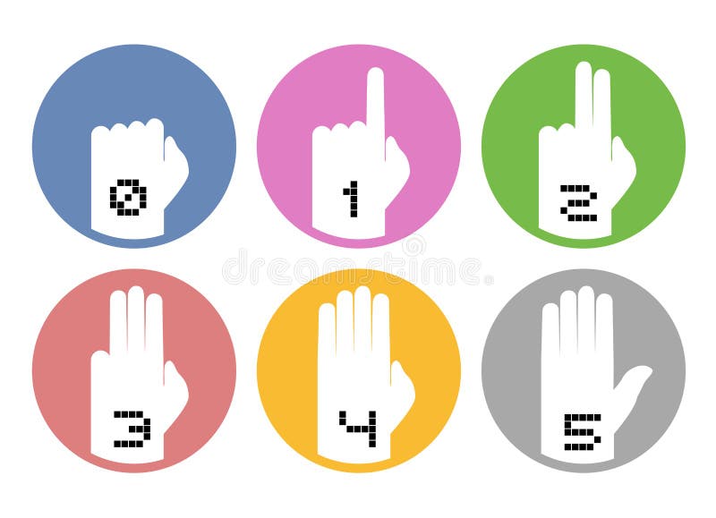 Hands counting symbol stock vector. Illustration of counting - 73242516