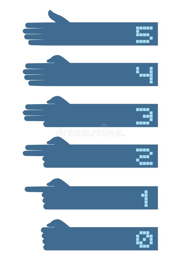 Hands counting symbol stock vector. Illustration of count - 73243768